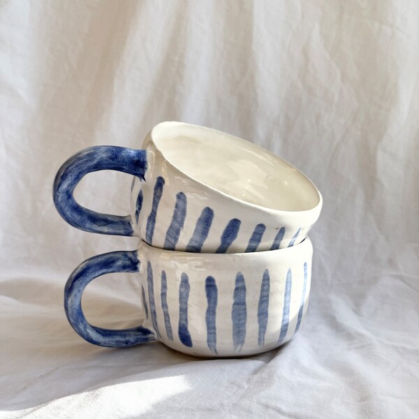 Striped Mugs - Etsy UK