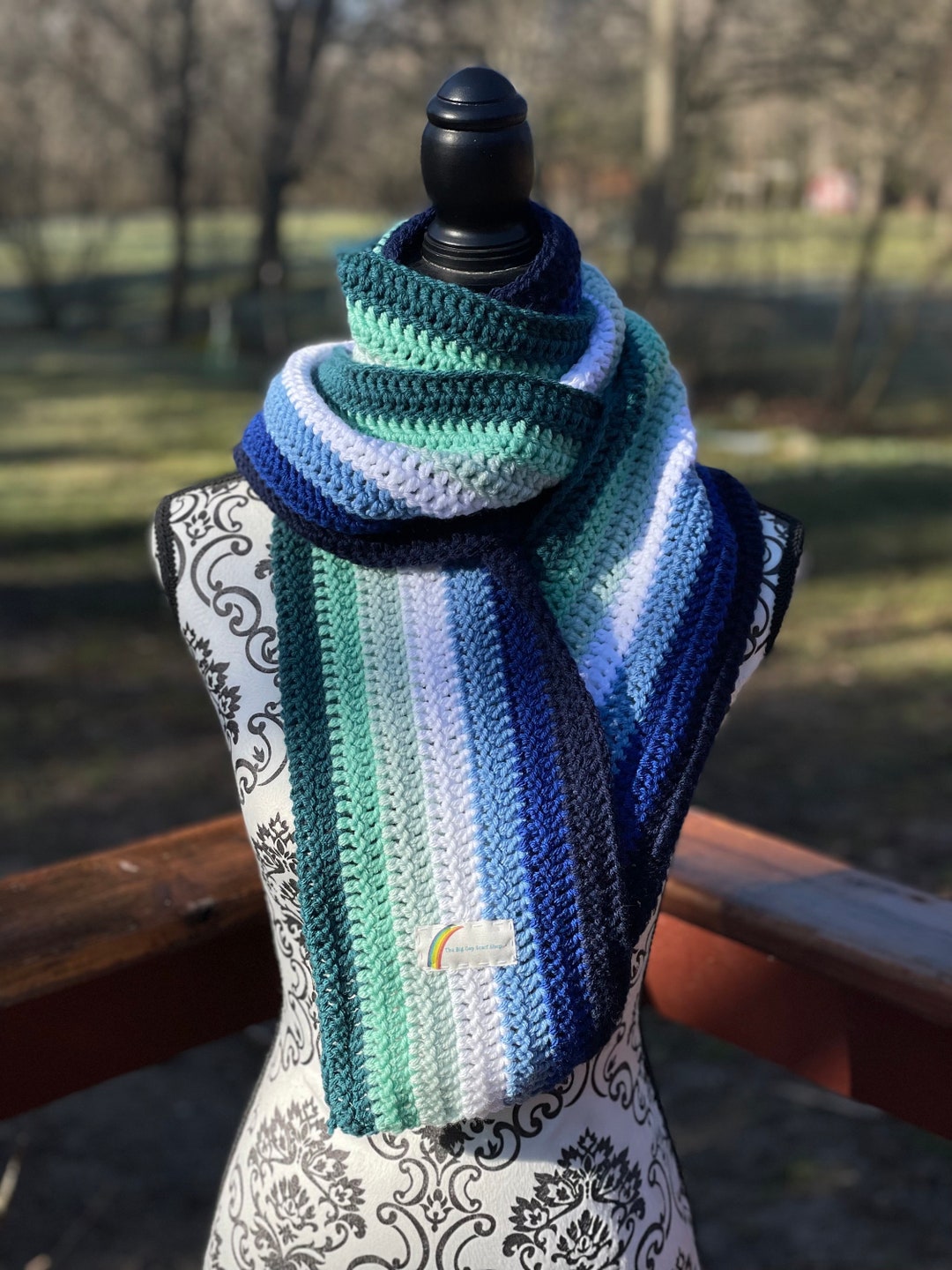 Mlm/vincian Pride Scarf, Pride Scarf, Hand Crocheted, Winter Scarf ...