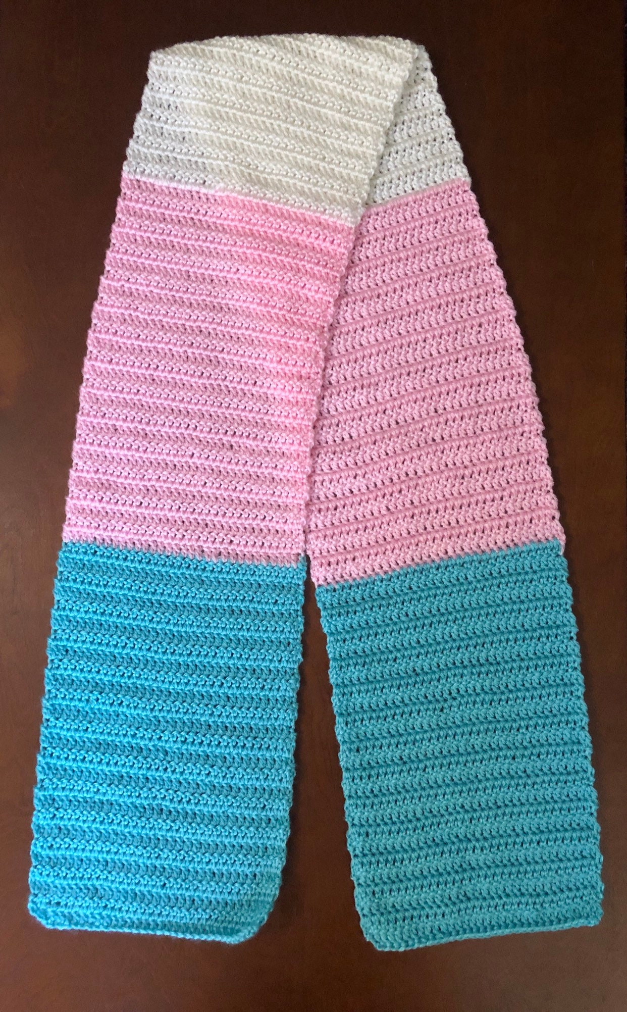 Transgender Pride Scarf Pride Scarf Hand Crocheted Winter | Etsy