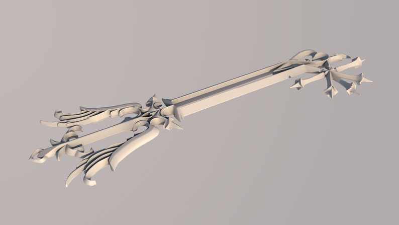 STL File Kingdom Hearts Oathkeeper Keyblade and Charm 3D Model - Etsy