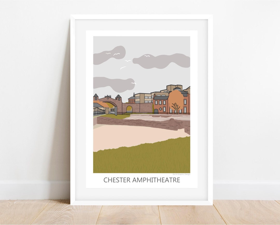 Chester Amphitheatre Art Print Chester Amphitheatre Illustration Travel ...
