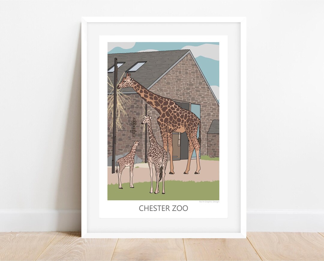 Chester Zoo Art Print | Chester Zoo Illustration | Travel Illustration ...