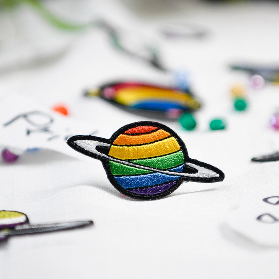 1ea Pride Patchlgbt Planet Patch Queer Patch Rainbow - Etsy