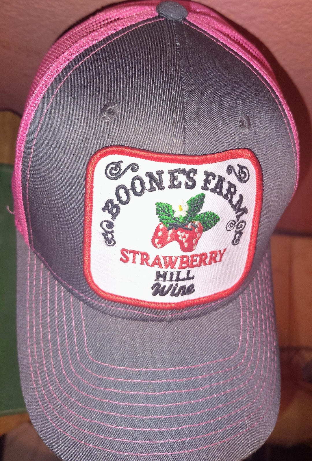 Boone's Farm Strawberry Hill Truckers Hat Snapback Vintage Patch ...