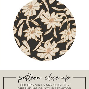 Printable Daisy Dollhouse Wallpaper - Black & Beige - 1:12 1/6 ...