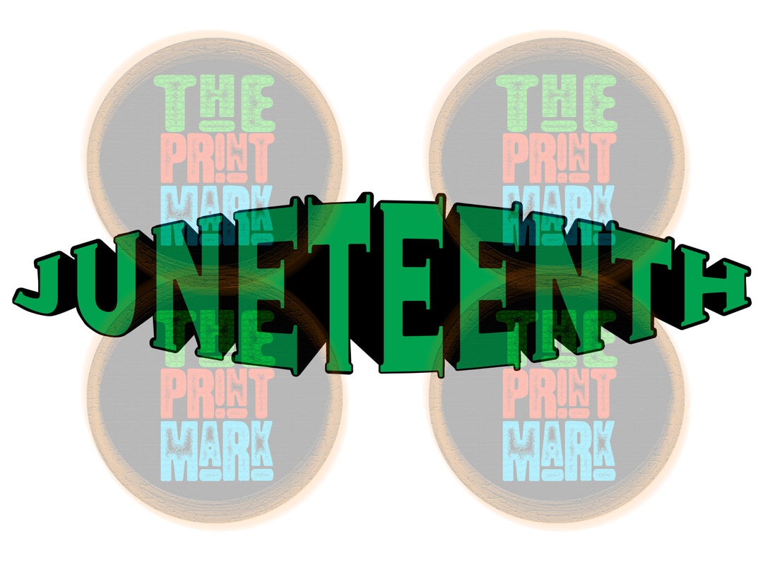 Juneteenth Green Text, Wording Design - PNG, SVG - Etsy
