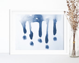 Water Drops Art Print, Simple Wall Art, Print From Original Watercolor ...