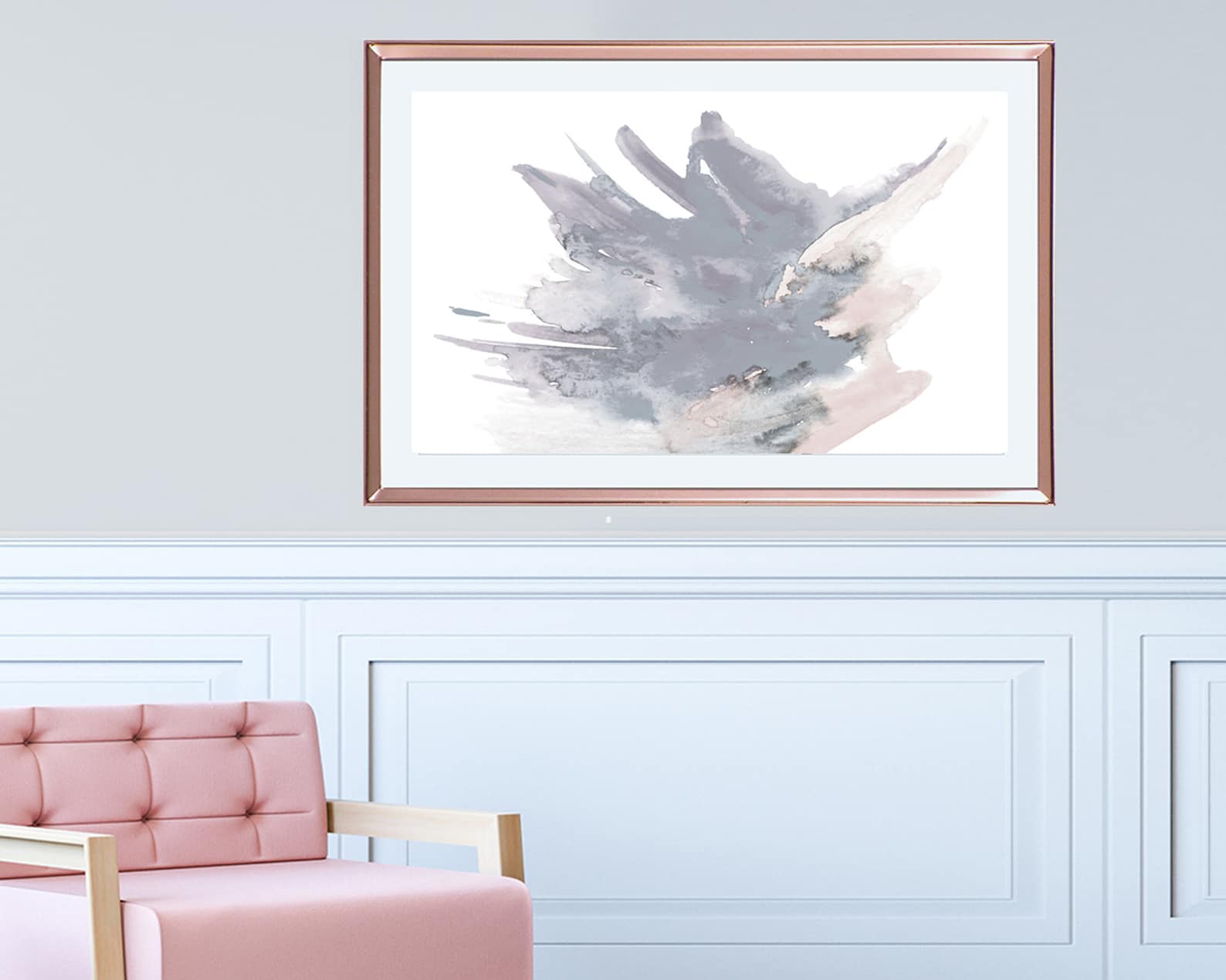 Famous Splash Watercolour Painting, Digitally Changed to Greys and ...