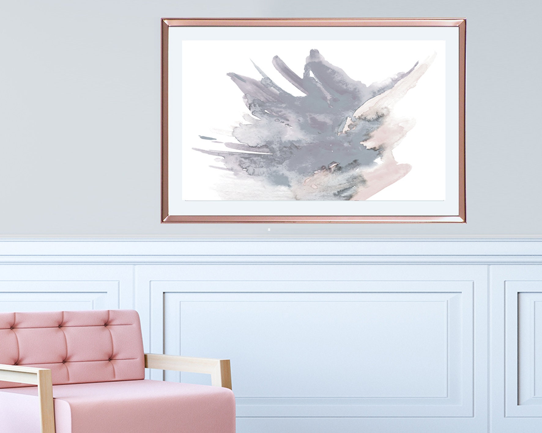 Famous Splash - Watercolour Painting, Digitally Changed to Greys and ...