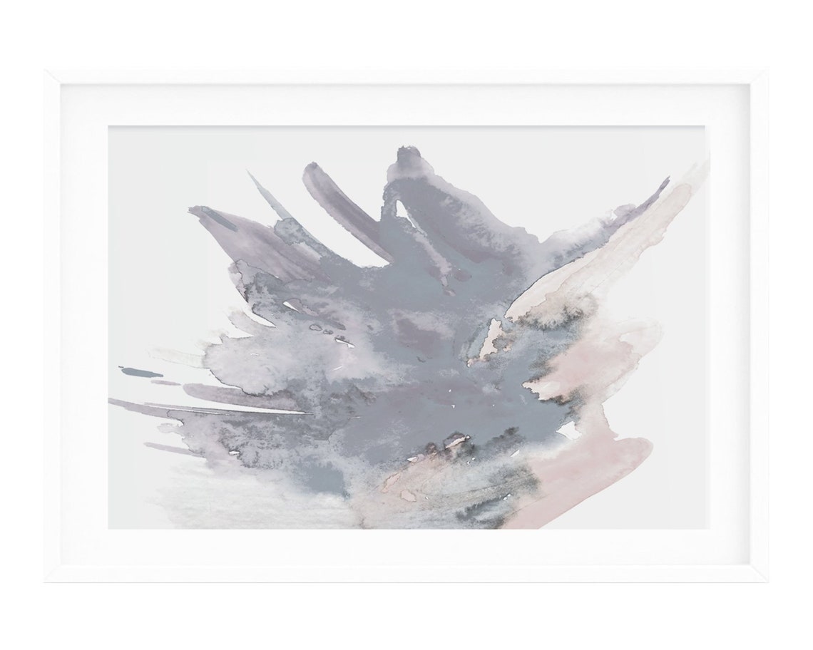 Famous Splash Watercolour Painting, Digitally Changed to Greys and ...