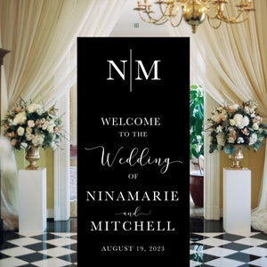 PRINTED Extra-large Welcome Sign, Reception Sign, Foam Board Sign ...