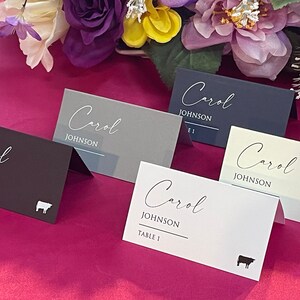 PRINTED Place Cards With Custom Fonts and Colors, Custom Place Cards ...