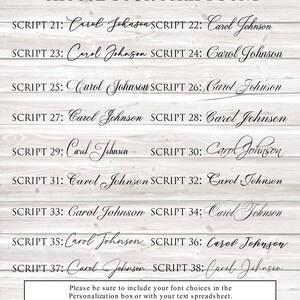 PRINTED Place Cards With Custom Fonts and Colors, Custom Place Cards ...