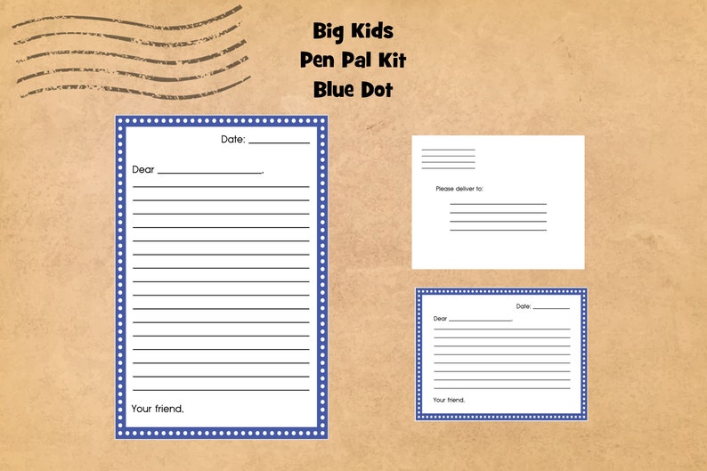Kids Pen Pal Kit, Stationery Set, Writing Correspondence - Etsy