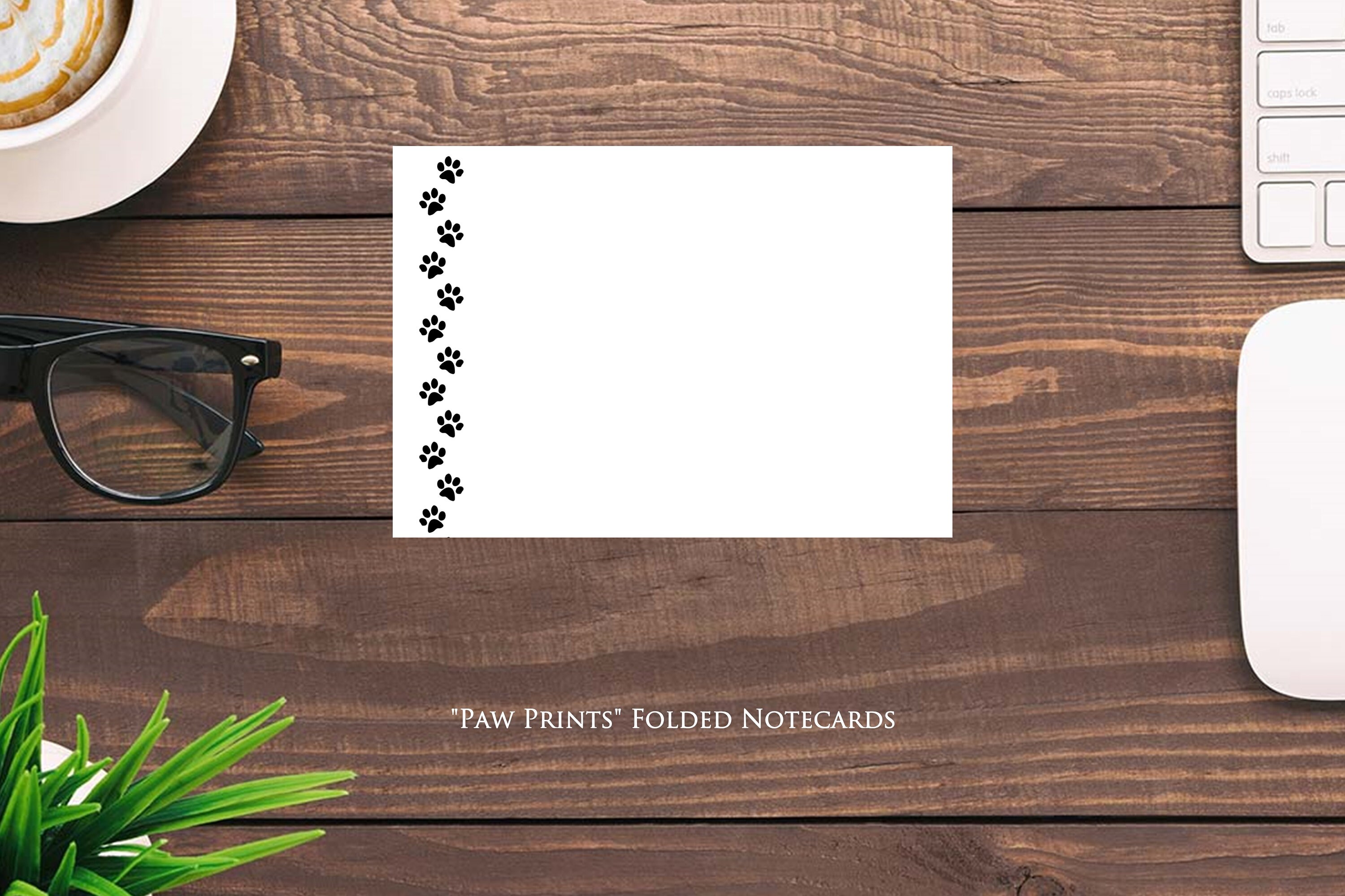 Paw Print Flat Notecards and Folded Notecards - Etsy