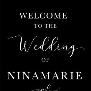 PRINTED Extra-large Welcome Sign, Reception Sign, Foam Board Sign ...