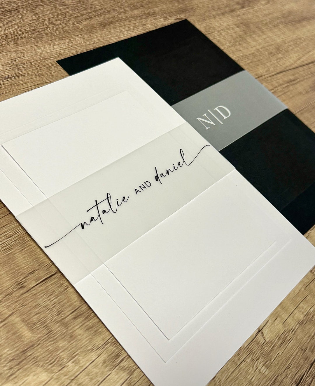 PRINTED 11" Vellum Belly Bands, Belly Bands for Invitations, Custom ...