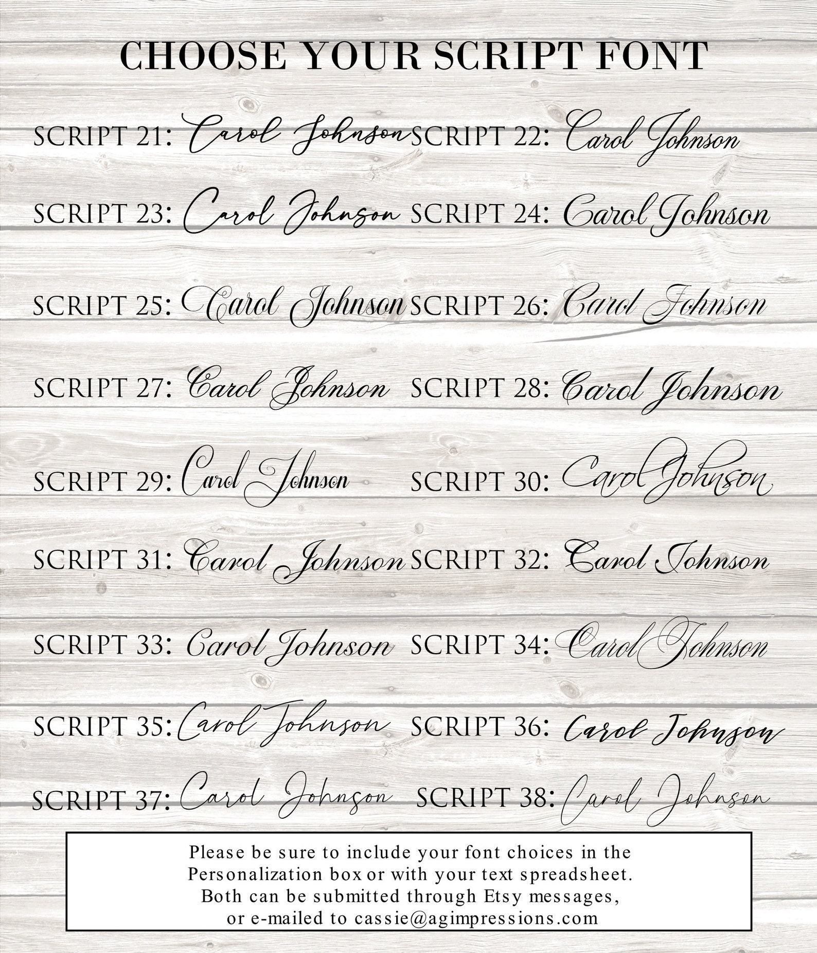 PRINTED Place Cards With Custom Fonts and Colors, Custom Place Cards ...