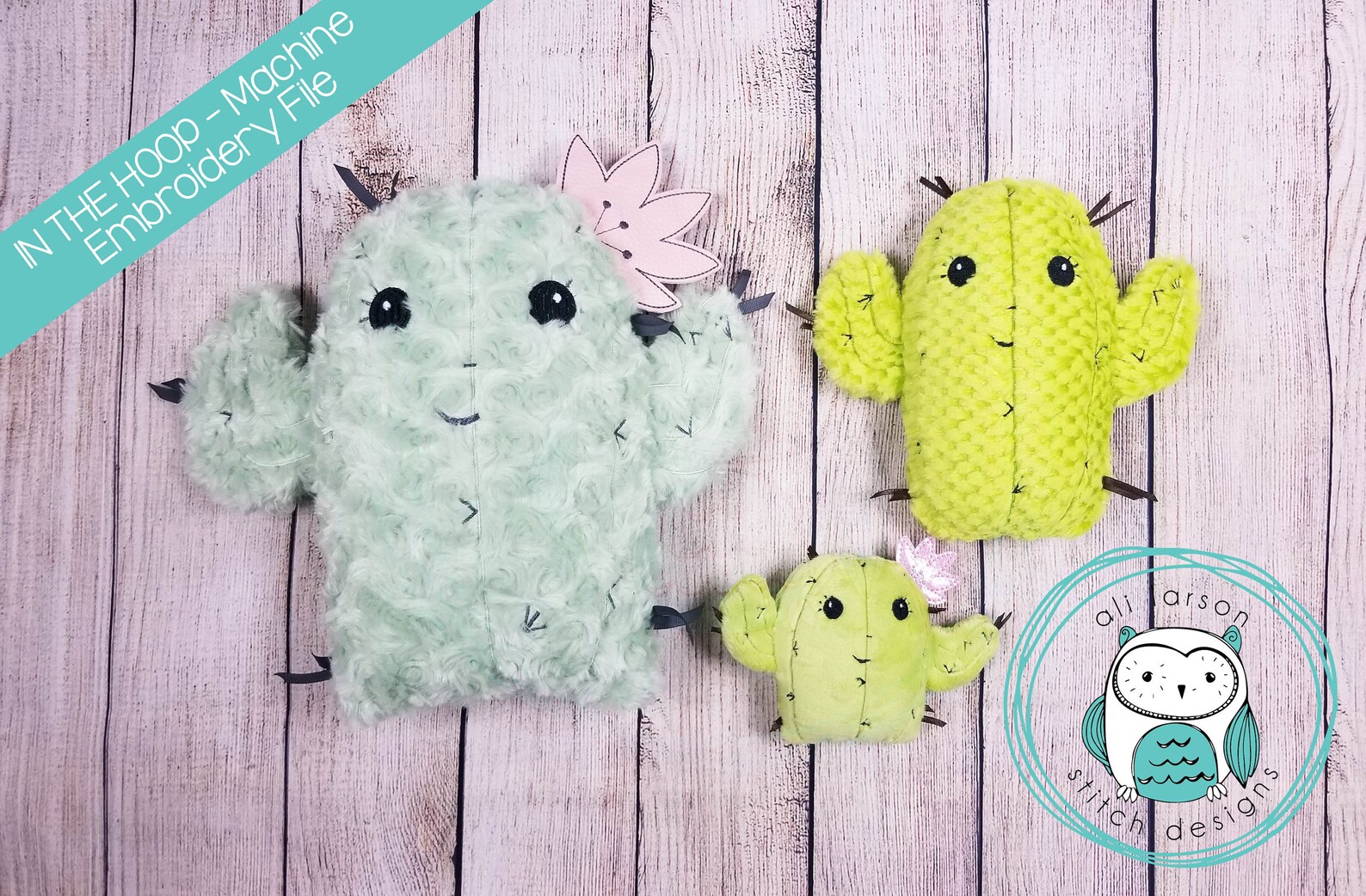 ITH in the Hoop Cute Cactus Stuffie Stuffed Animal - Etsy
