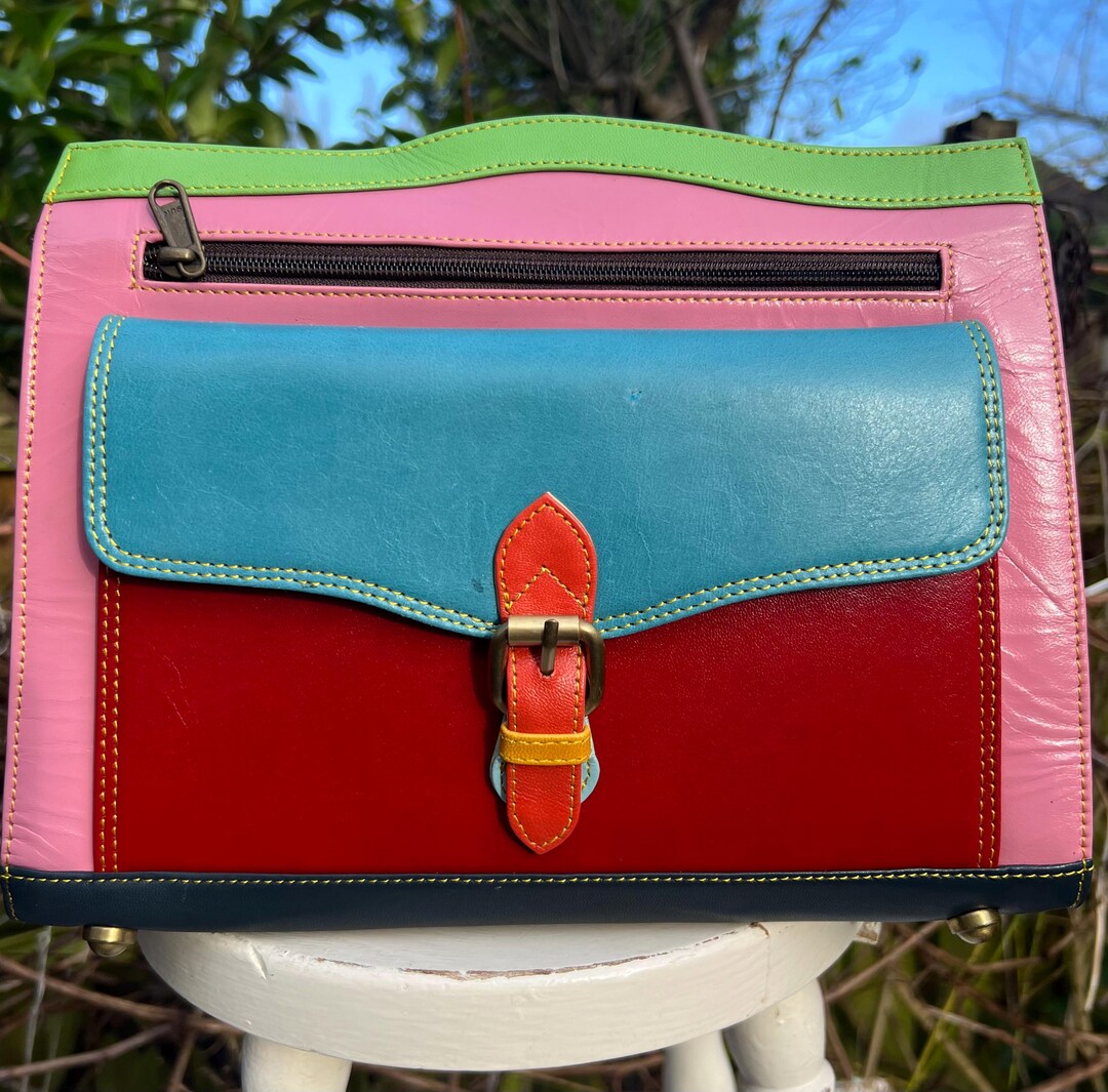 Unique Multi-coloured Bag, Unusual Design Shoulder Bag, Sustainable ...