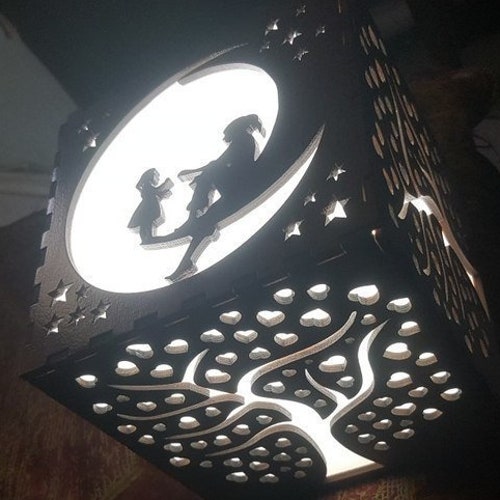 Night Light Lamp.laser Cut Files SVG DXF CDR Vector Plans | Etsy