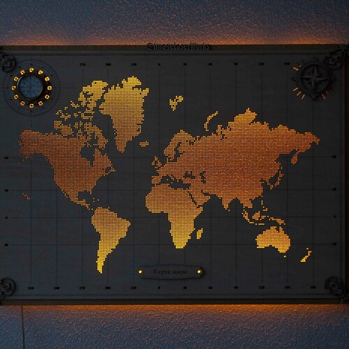 World Map CNC Router Laser Cut Digital Files for Laser Cutting | Etsy ...