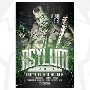 Asylum Party Flyer Template - Etsy