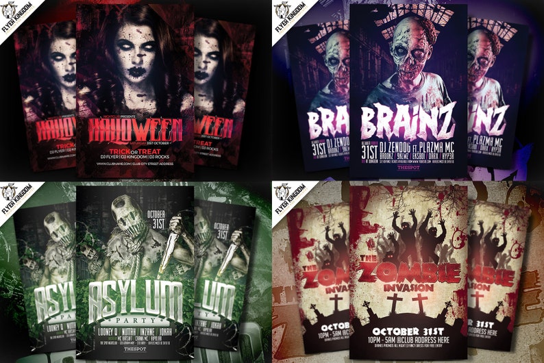 Halloween Flyer Bundle - Etsy