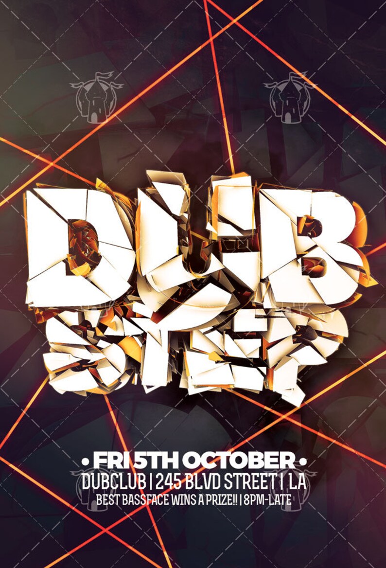 Dubstep Flyer Template - Etsy
