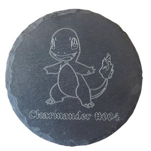 Custom Pokemon Coaster / Slate Engraved Gift / Pokeball // Anniversary ...