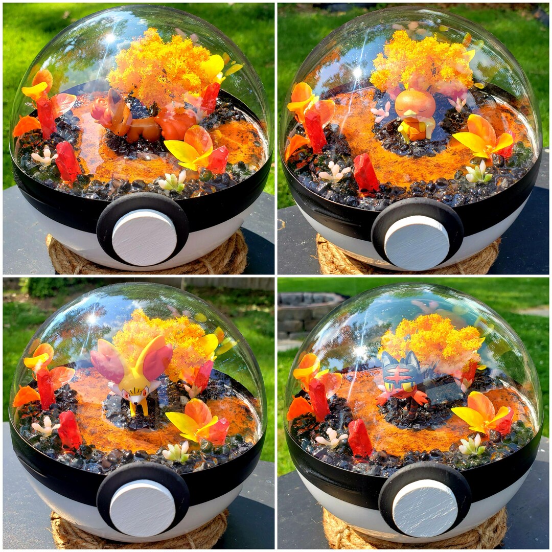 Pokemon Terrarium Extra Large / Fire / Pokeball / Diorama / Gift ...