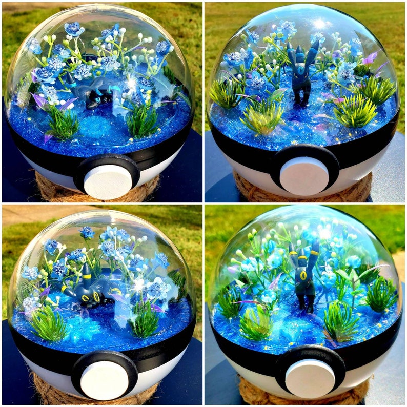 Pokemon Terrarium Extra Large / Vaporeon / Pokeball / Diorama - Etsy