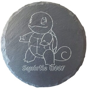 Custom Pokemon Coaster / Slate Engraved Gift / Pokeball // Anniversary ...