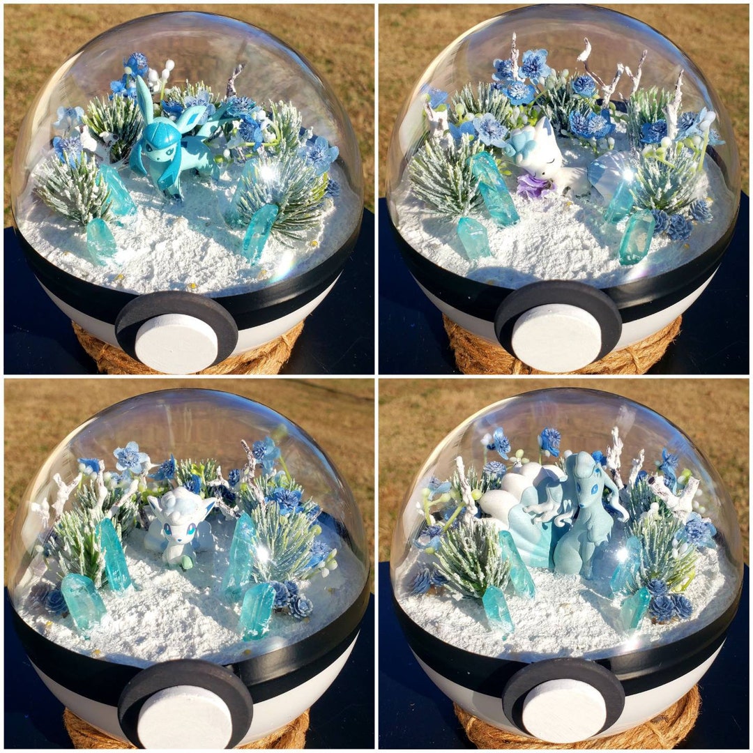Pokemon Terrarium Extra Large / Ninetails / Pokeball / Diorama / Gift ...