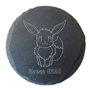 Custom Pokemon Coaster / Slate Engraved Gift / Pokeball // Anniversary ...