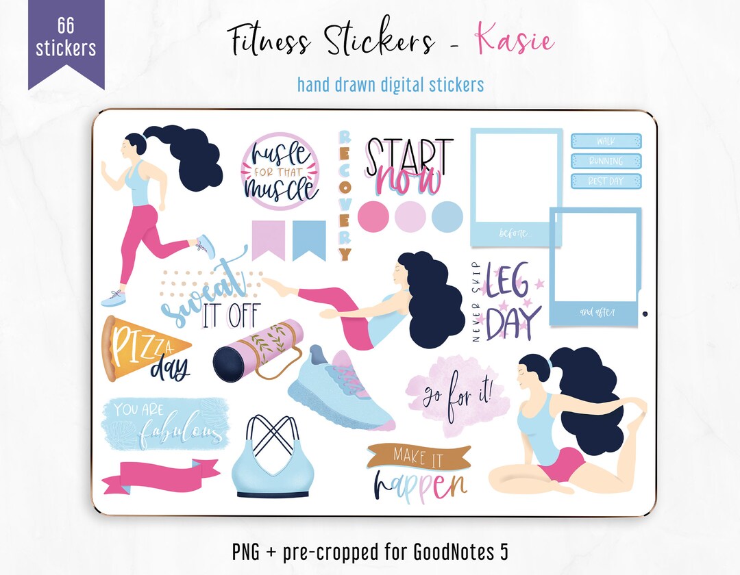 Motivational Quotes Digital Stickers. Fitness Planner - Etsy