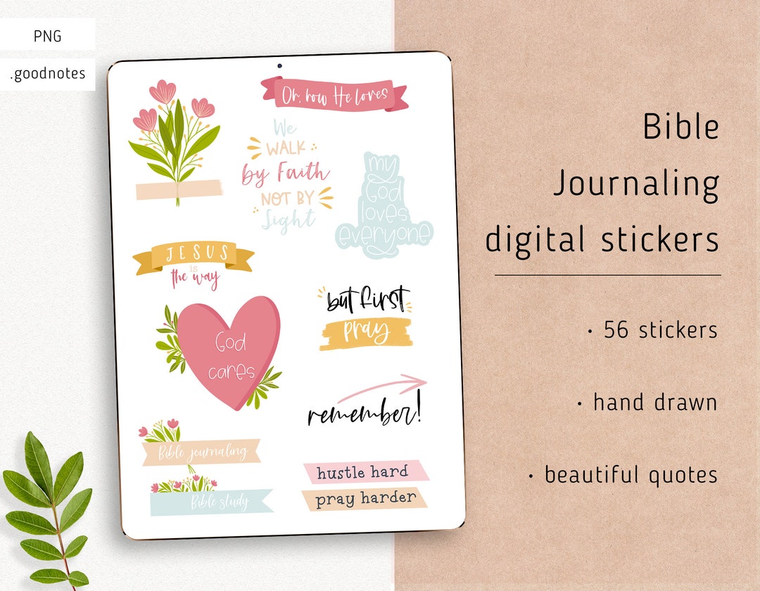 Bible Journaling Digital Stickers. Faith Quotes Stickers Set ...