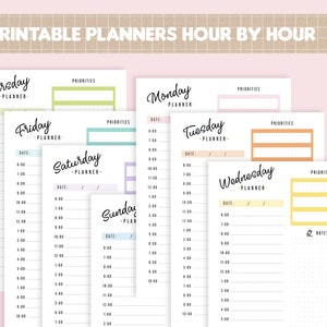 Printable Daily Planner Hour by Hour, A4, Pdfs, One Day on 1 Page ...