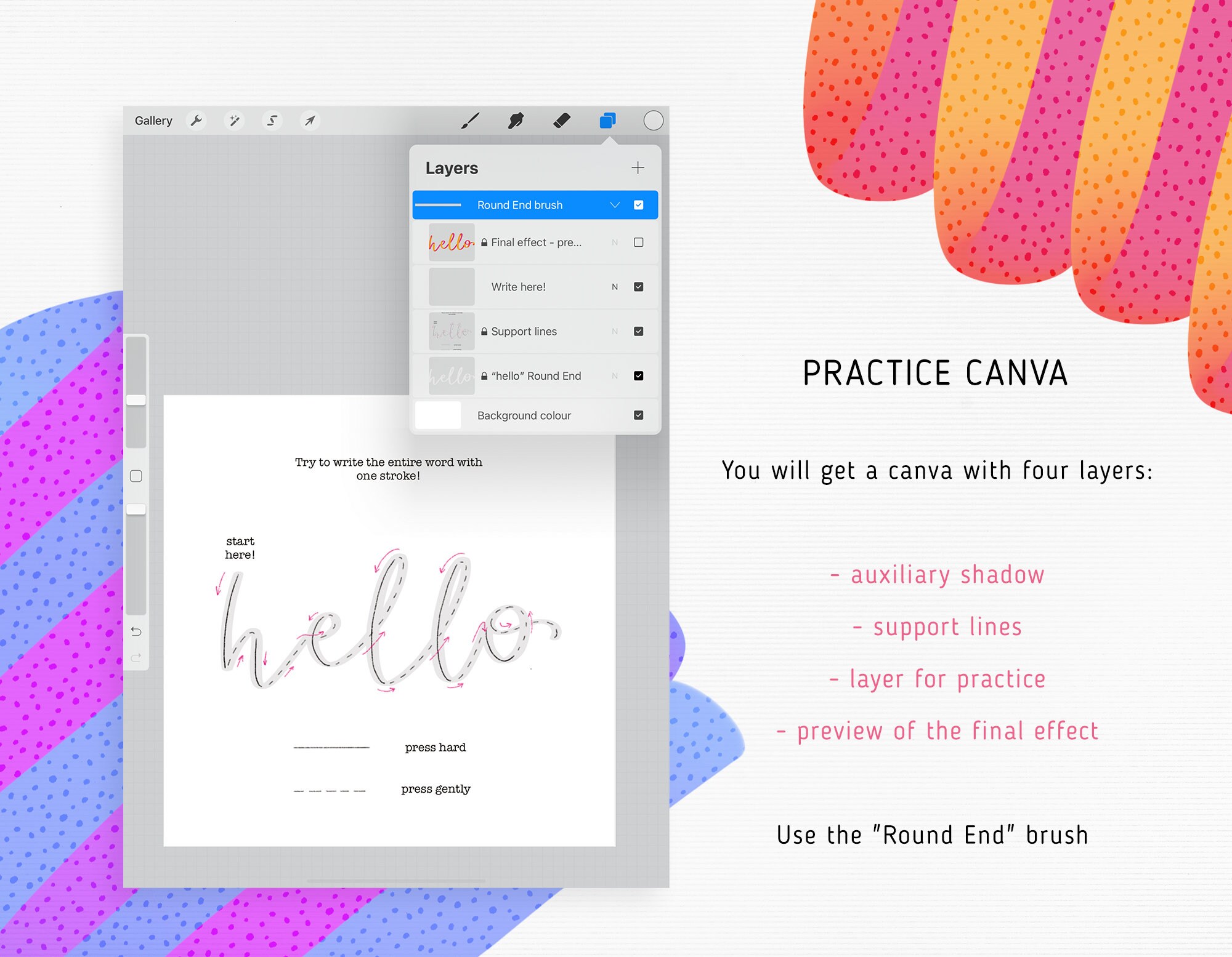 Procreate Calligraphy Brushes / Procreate Lettering Color - Etsy