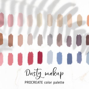 PROCREATE Color Palette - Dusty Makeup Swatches for Procreate - Etsy