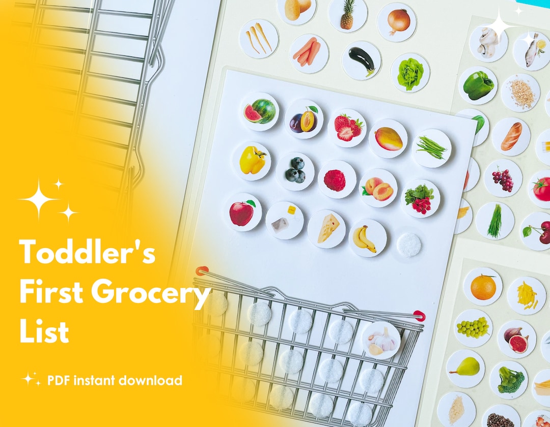 Toddler's First Grocery List - Interactive Learning Toy | Shopping List ...