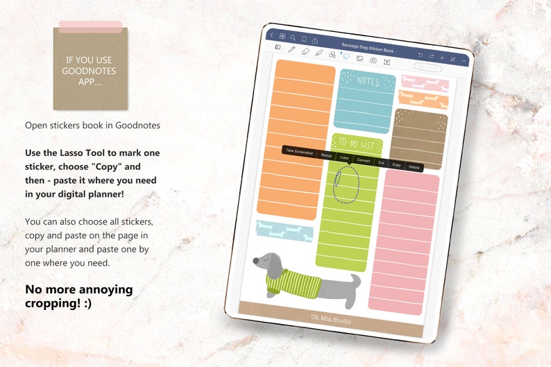 Cute Dogs Clip Art and Digital Stickers PNG Goodnotes 5 - Etsy