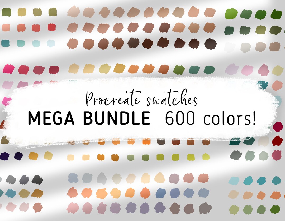 Procreate Bundle Color Palettes Swatches 600 Colors In 20 Palettes Etsy