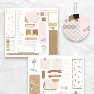 Digital Kraft Paper Stickers | PNG +pre-cropped for Goodnotes 5 PNG ...