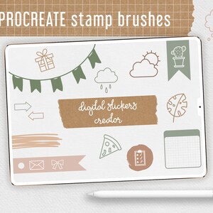 Procreate Stamp Brushes Bundle - 122 Elements | Botanical Shapes ...
