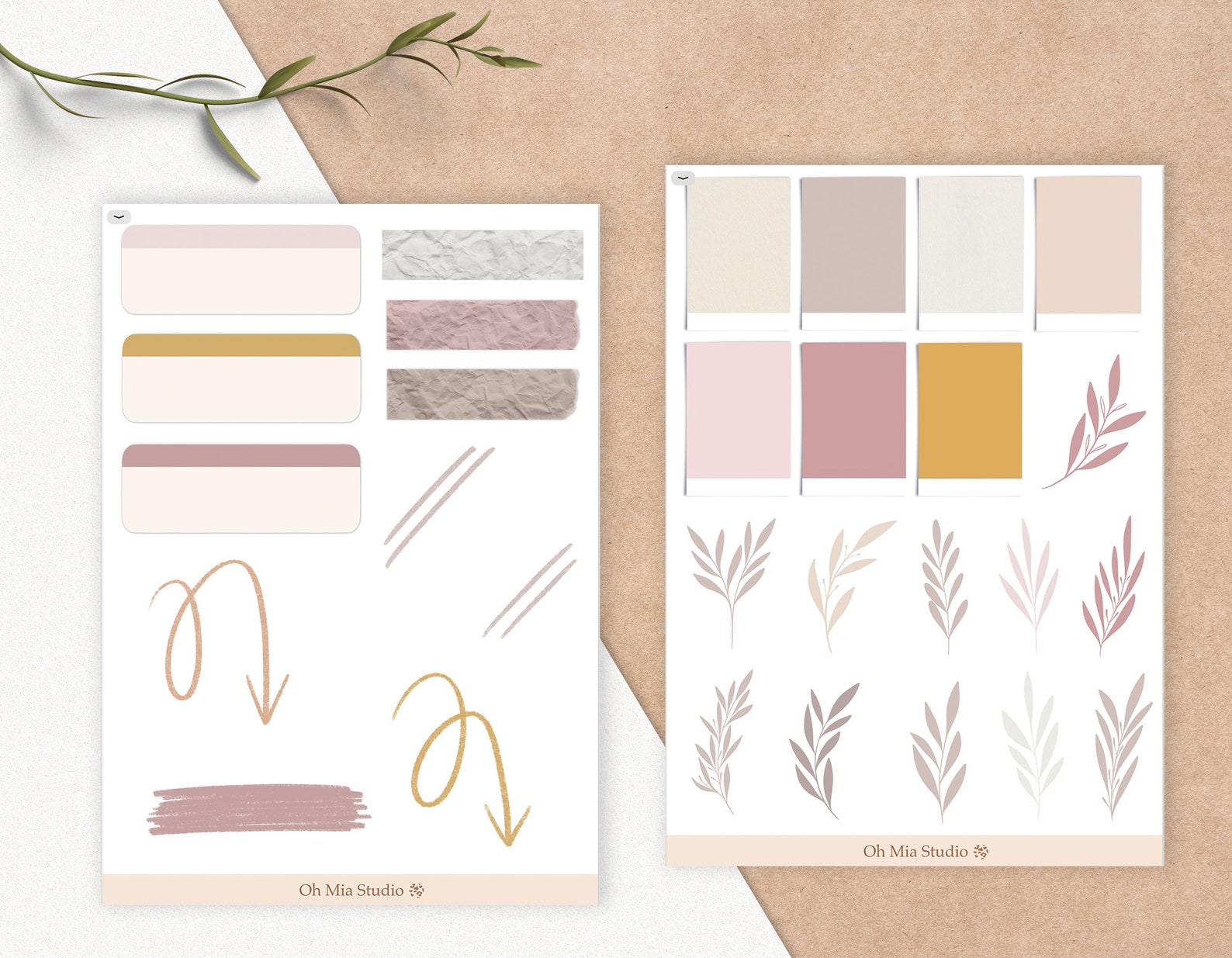 Mood Board Digital Stickers. PNG Goodnotes 5. Digital - Etsy