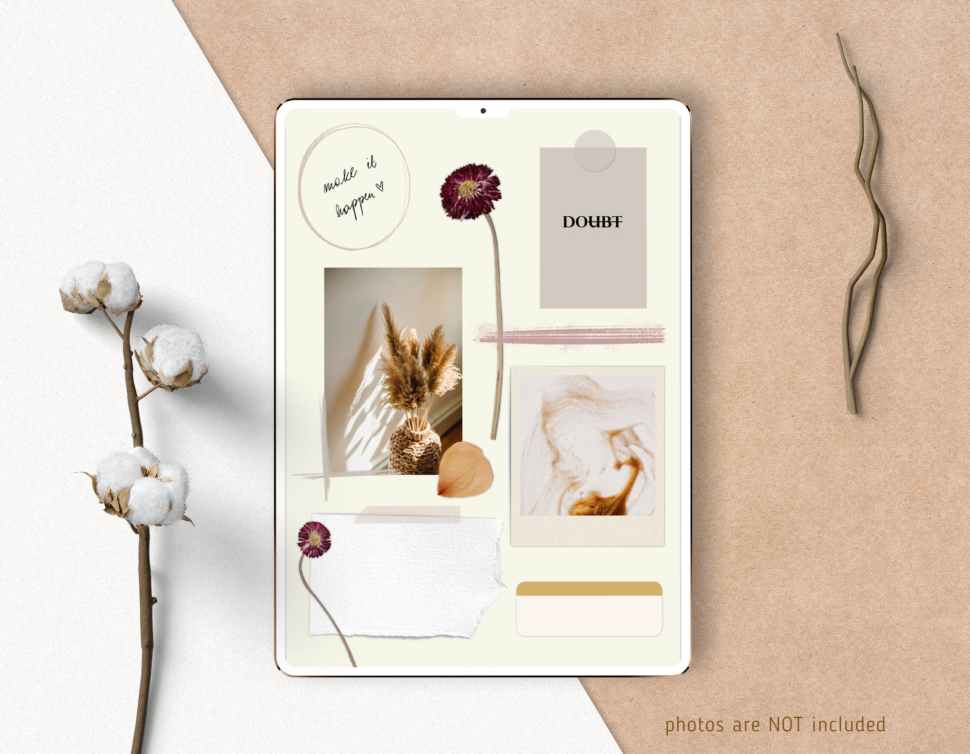 Mood Board Digital Stickers. PNG Goodnotes 5. Digital | Etsy