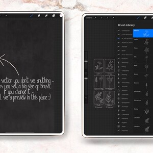 12 Botanical PROCREATE Decorative Stamp Brushes. Digital Brushes for ...