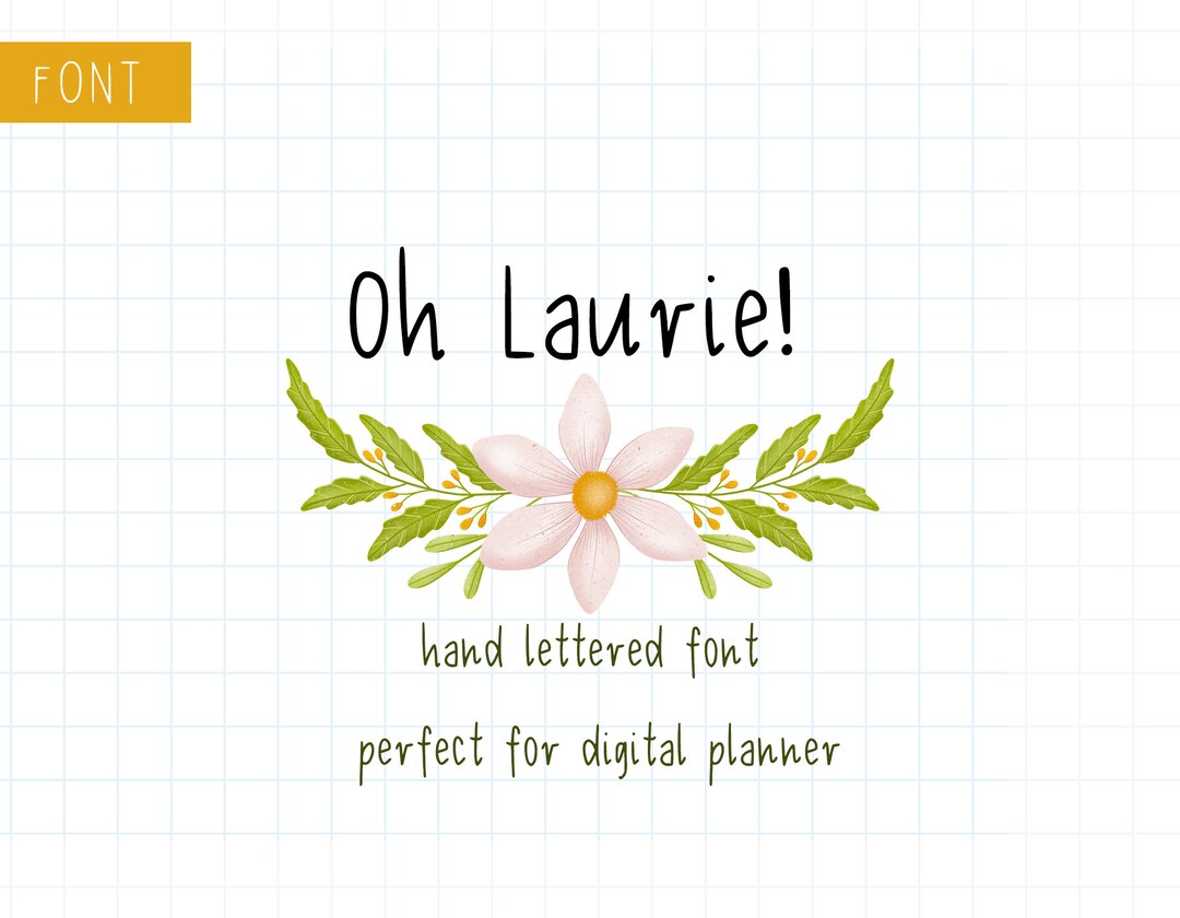 Oh Laurie Font Imply Handwtitten Font Digital Planner - Etsy