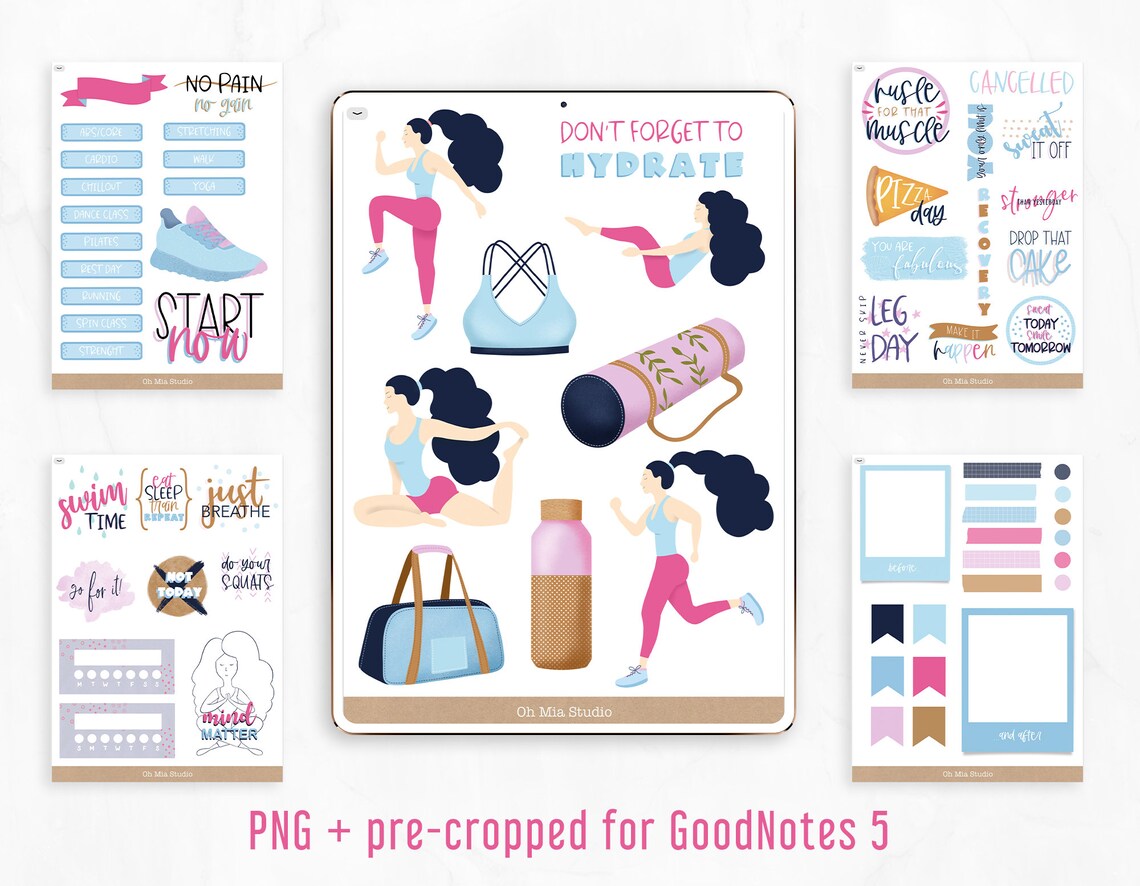 Motivational Quotes Digital Stickers. Fitness Planner | Etsy